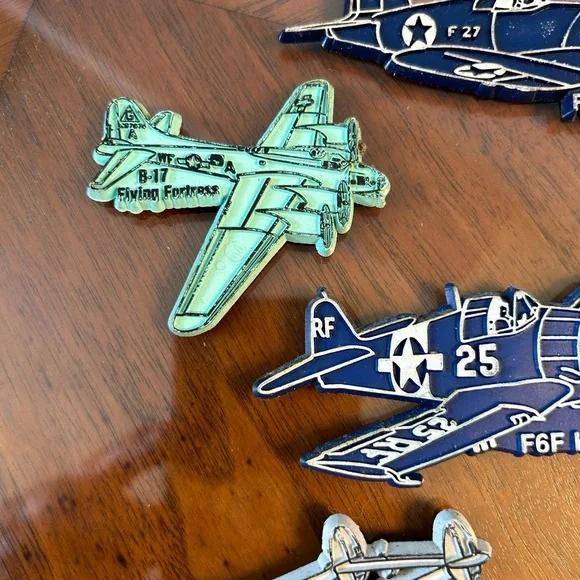 Vintage | Accents | Vintage Military Plane Souvenir Magnet B25 F4u B24 ...